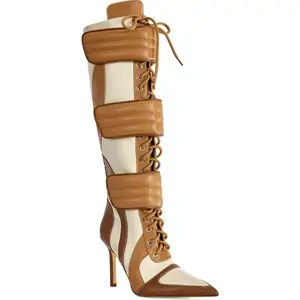 AZALEA WANG Schumacher Knee High Boot - Tan
