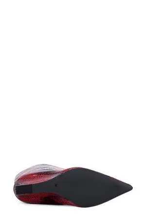 AZALEA WANG Brun Faux Snakeskin Knee High Wedge Boot
