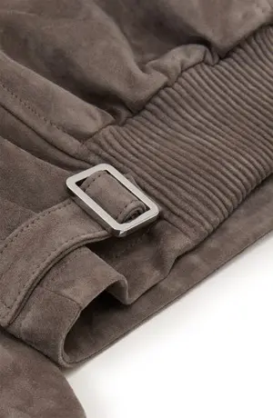 REISS Sorina Suede Jacket - Grey