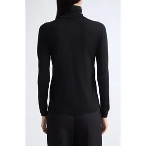 Max Mara Virgin Wool Turtleneck Sweater - Black