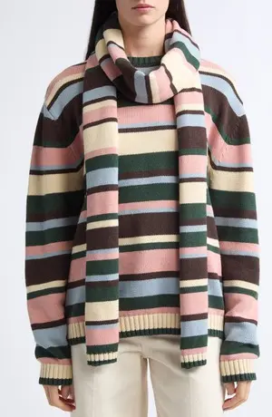 TANNER FLETCHER Ollie Striped Cotton Scarf