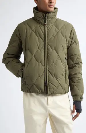 Moncler Bramans Down Bomber Jacket - Green