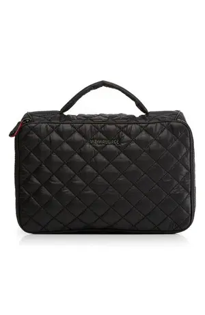 Mz Wallace Quilted Nylon Cosmetics Pouch - Black