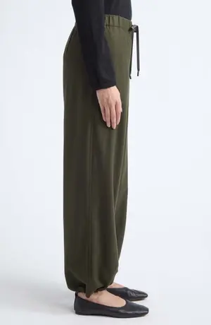 Vince Mid Rise Drawstring Sweatpants - Dark Moss