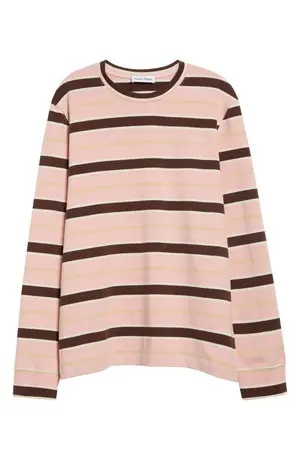 TANNER FLETCHER Flynn Stripe Long Sleeve Cotton T-shirt