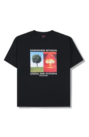 PLEASURES Somewhere Graphic T-shirt - Black
