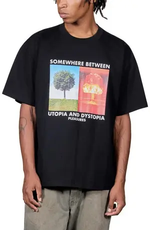 PLEASURES Somewhere Graphic T-shirt - Black