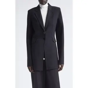 Proenza Schouler Maera Jacket In Bi-stretch Dou - Black