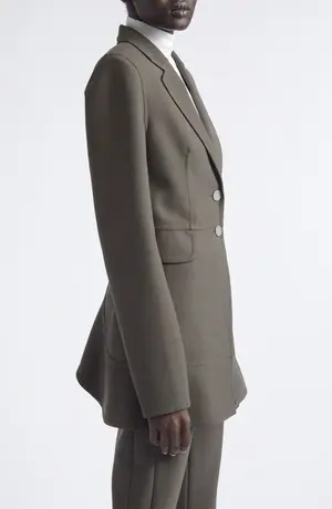 Proenza Schouler Maera Jacket In Bi-stretch Dou - Earth