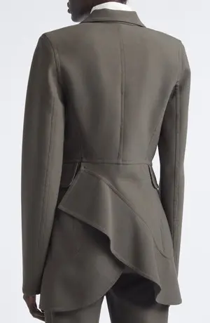 Proenza Schouler Maera Jacket In Bi-stretch Dou - Earth