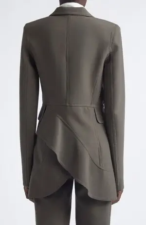 Proenza Schouler Maera Jacket In Bi-stretch Dou - Earth