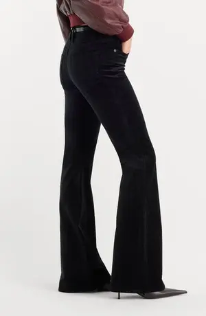 Good American Good Legs Velvet Flare Leg Pants