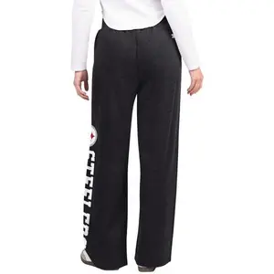 STARTER Pittsburgh Steelers Field Wide Leg Sweatpants - Black