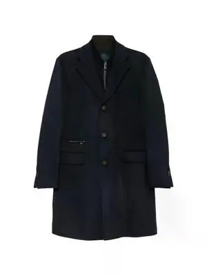 Corneliani Layered Notched-lapel Coat - Blue