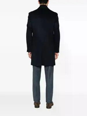 Corneliani Layered Notched-lapel Coat - Blue