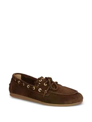 POSA Lace-up Suede Loafers