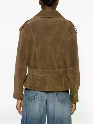 VICOLO Belted Leather Jacket