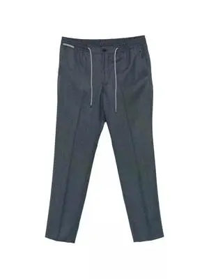Corneliani Tailored Trousers With Drawstring Waist - Blue