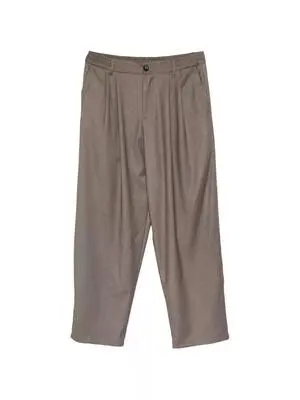 Imperial Pleated-waistband Trousers - Brown