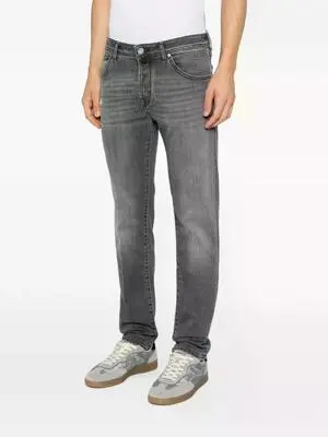 Jacob Cohen Faded-effect Straight-leg Jeans