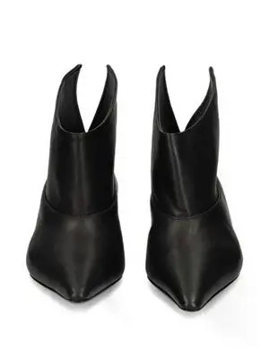 VIC MATIE Pointed-toe Leather Ankle Boots