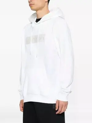 Calvin Klein Logo-patch Drawstring Hoodie - White