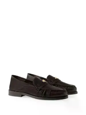 Claudie Pierlot Logo-plaque Gathered Loafers
