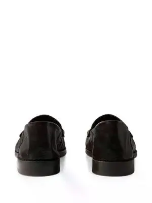 Claudie Pierlot Logo-plaque Gathered Loafers