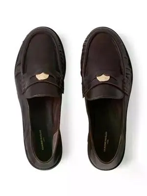 Claudie Pierlot Logo-plaque Gathered Loafers