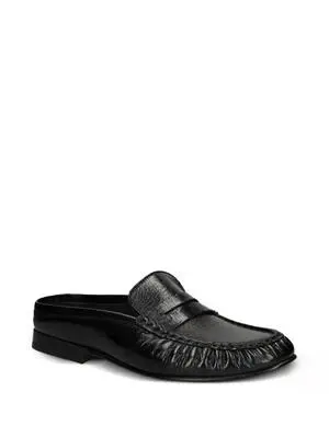 POSA Crinkled-effect Backless Loafers