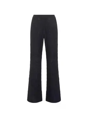 Givenchy 4g Monogram Pointelle Knit Wide-leg Trousers