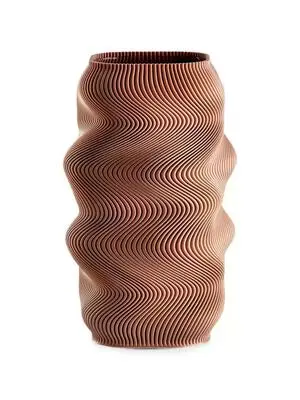 SHEYN Moiré Sculptural Vase - Brown