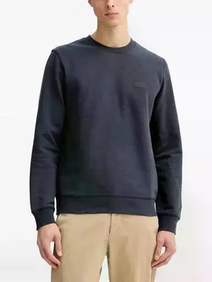 Marc O'polo Crewneck Patch-detail Sweatshirt - Blue