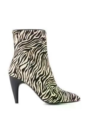 Isabel Marant Étoile Jany Zebra-print Ankle Boots