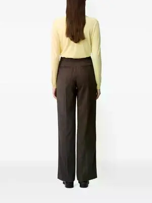 Claudie Pierlot Straight Striped Wool Trousers
