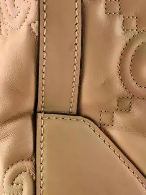 Gucci Convertible Boston Top Handle Bag Gg Matelasse Leather Medium Satchel