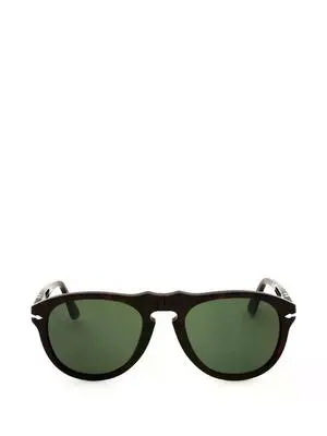 Persol Tortoiseshell Effect Oval Frame Sunglasses - Brown