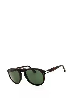 Persol Tortoiseshell Effect Oval Frame Sunglasses