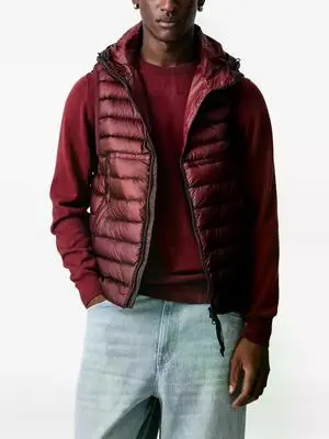 C.P. COMPANY Goggle Quilted Shell Gilet - Red