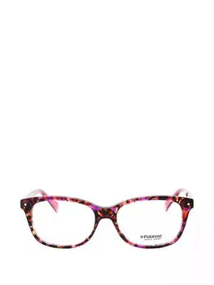 POLAROID Tortoiseshell-effect Rectangle-frame Glasses - Brown
