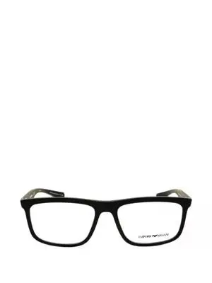 Emporio Armani Rectangle-frame Glasses - Black