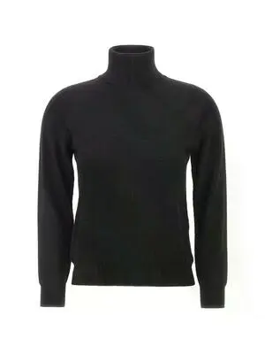 KANGRA Ribbed-trim Turtleneck Sweater - Black
