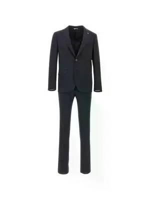 MANUEL RITZ Single-breasted Slim-fit Suit - Blue