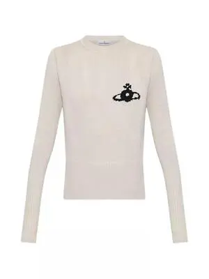 VIVIENNE WESTWOOD Orb-motif Wool Jumper - Neutrals