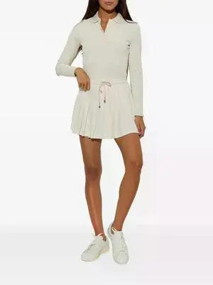 The Upside Cadiz Pleated Mini Skirt - Neutrals