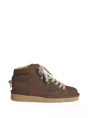 PANCHIC Nubuck Leather Lace-up Sneakers - Brown