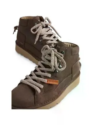 PANCHIC Nubuck Leather Lace-up Sneakers