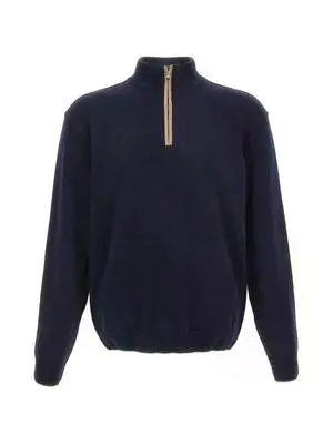 Paul & Shark Half-zip Contrast-trim Sweater