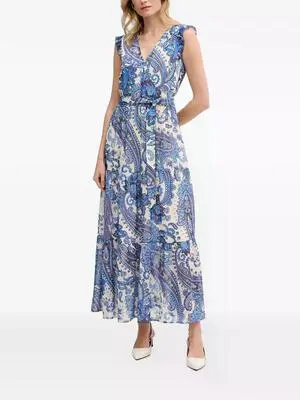 OUI Paisley Print Ruffled Maxi Dress