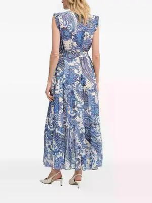 OUI Paisley Print Ruffled Maxi Dress